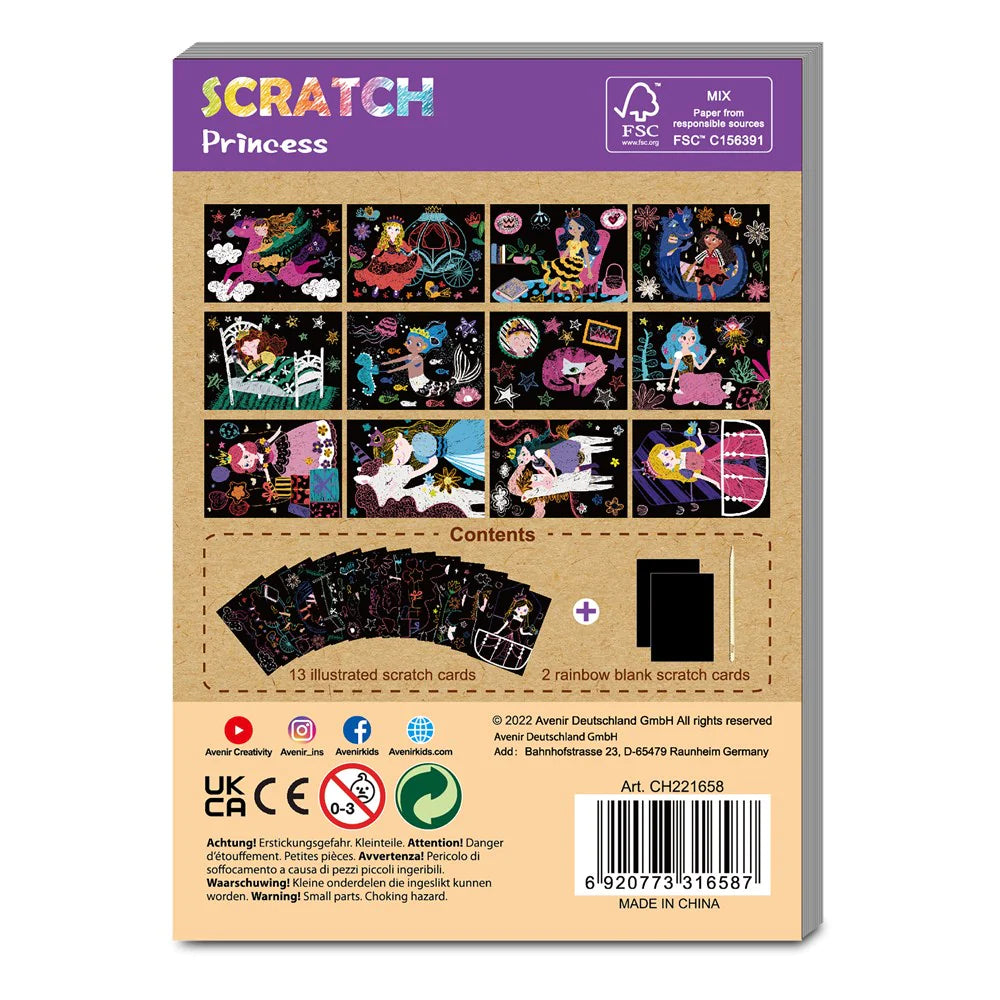 Avenir Mini Scratch Book - Princess| Dreampiece Educational Store