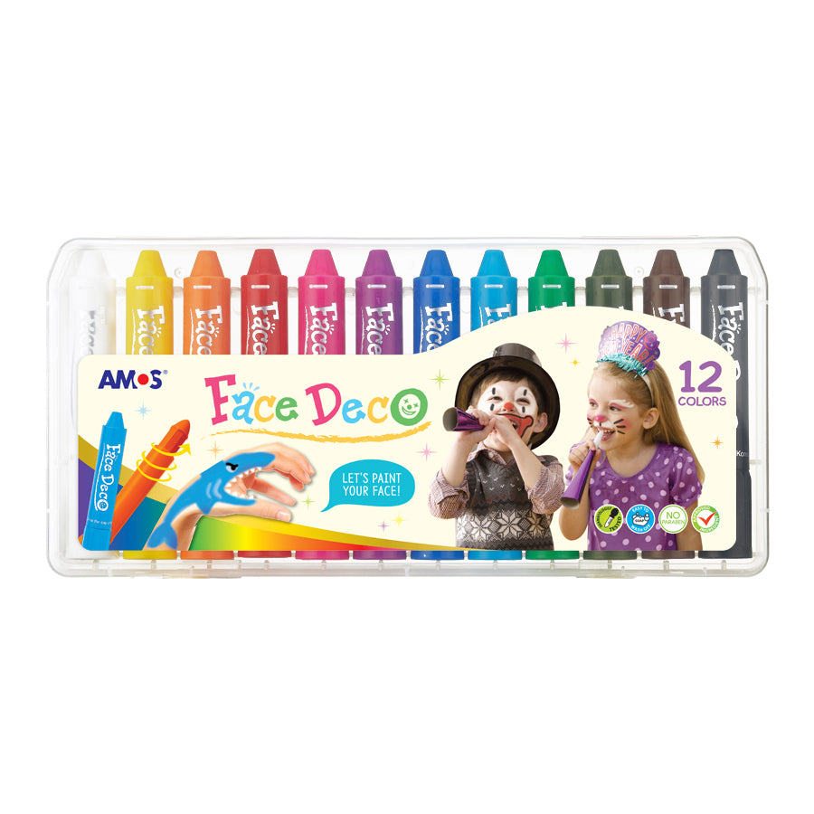 Amos Face Deco/ Body Art 12 Colours| Dreampiece Educational Store